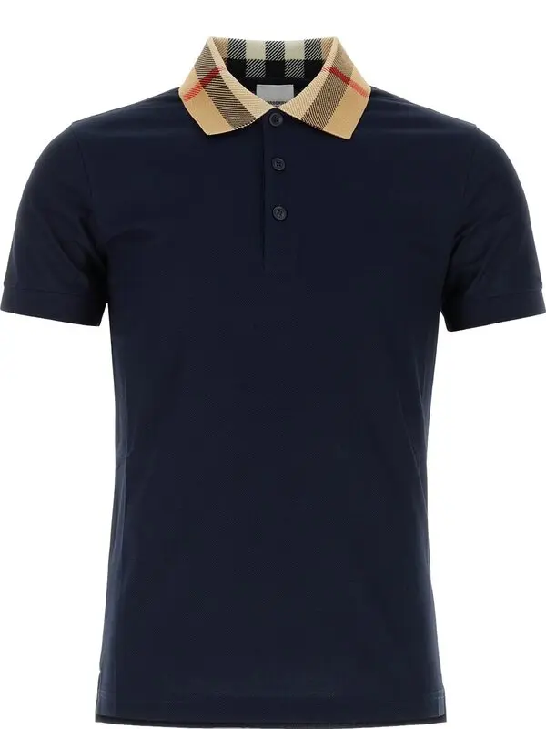 Burberry Midnight Piquet Polo Shirt - Blue