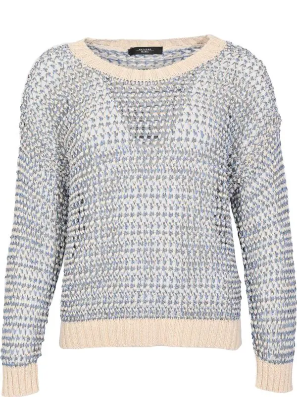 Max Mara Linen And Cotton Crewneck Pullover - Blue