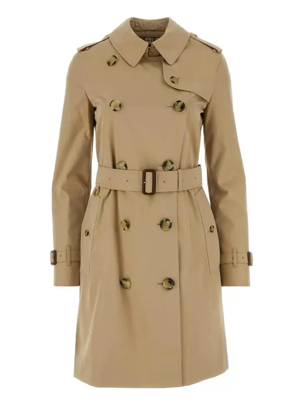 Burberry Beige Cotton Trench Coat - Brown
