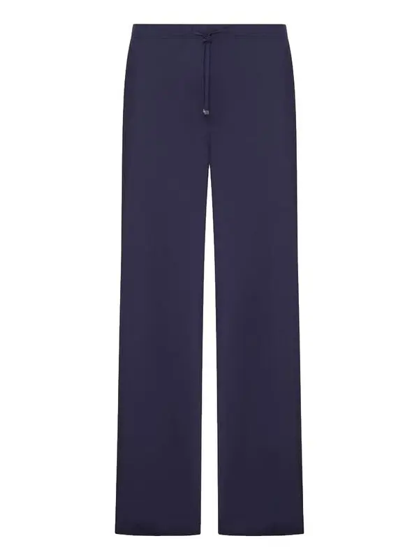 Loewe X Paula`s Ibiza Trousers In Lightweight Textured Cotton Poplin Blend - Blue
