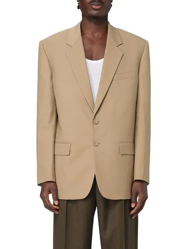 Saint Laurent Wool Blend Tailored Jacket - Yellow