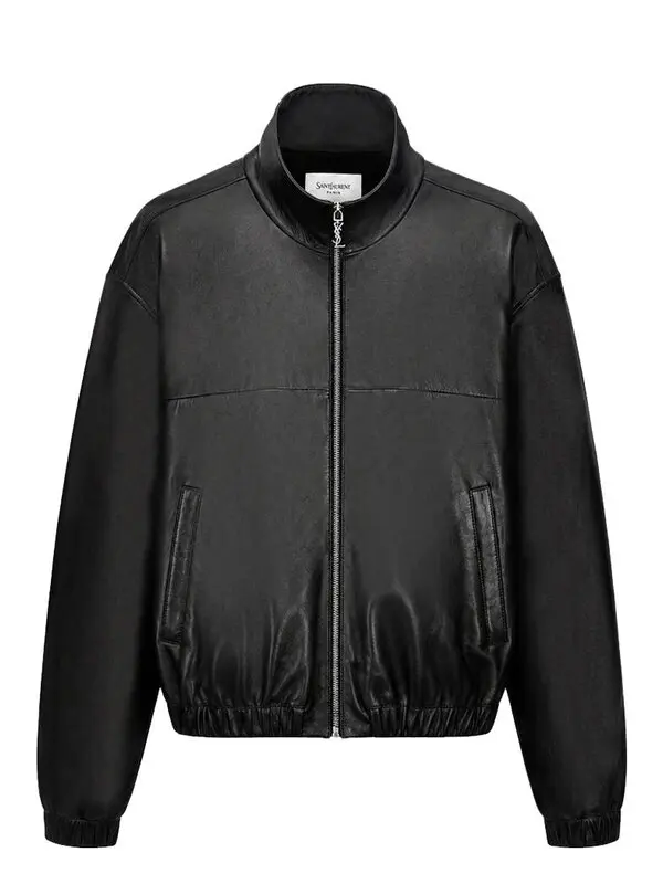 Saint Laurent Cassandre Lambskin Jacket - Black