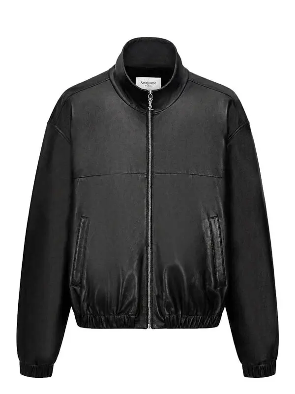 Saint Laurent Cassandre Lambskin Jacket - Black