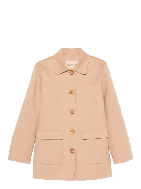 Valentino Garavani Cashmere Single Breasted Coat - Multicolor