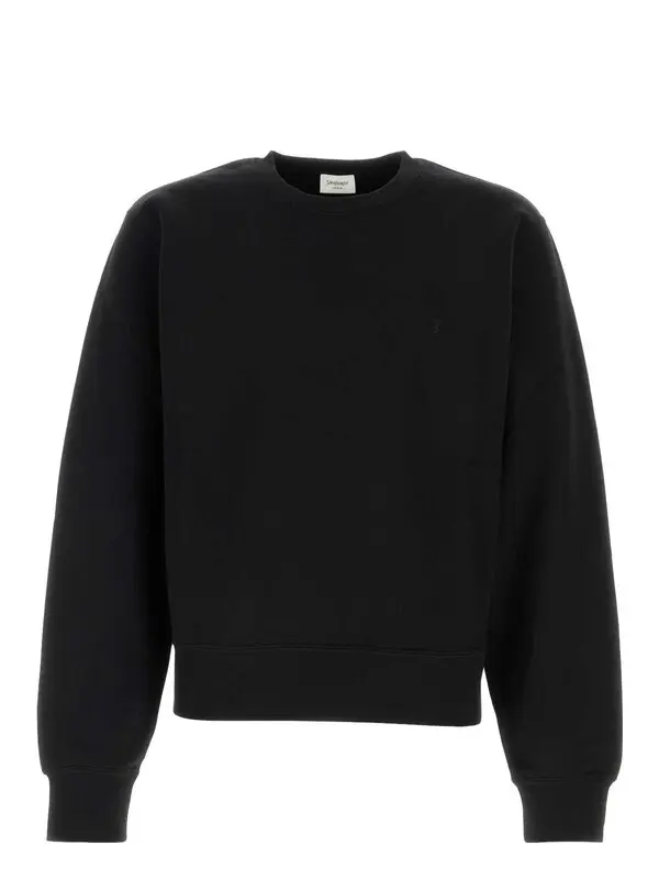 Saint Laurent Cotton Sweatshirt - Black