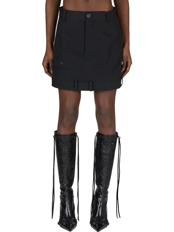 Balenciaga Deconstructed Mini Skirt - Black