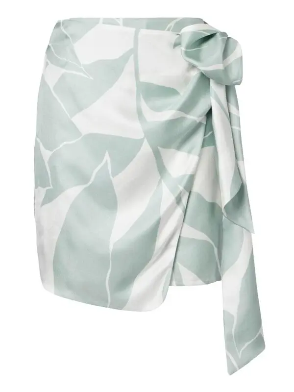 Max Mara Silk Asymmetrical Skirt - Green
