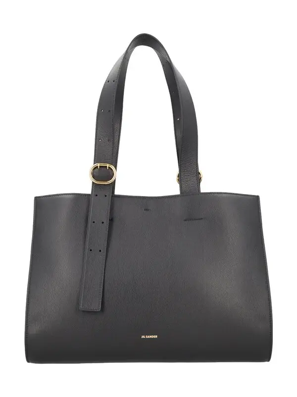JIL SANDER Cannoli Tote Bag - Black