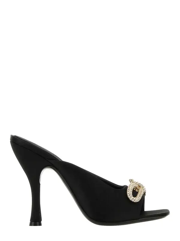 FERRAGAMO Satin Mules - Black