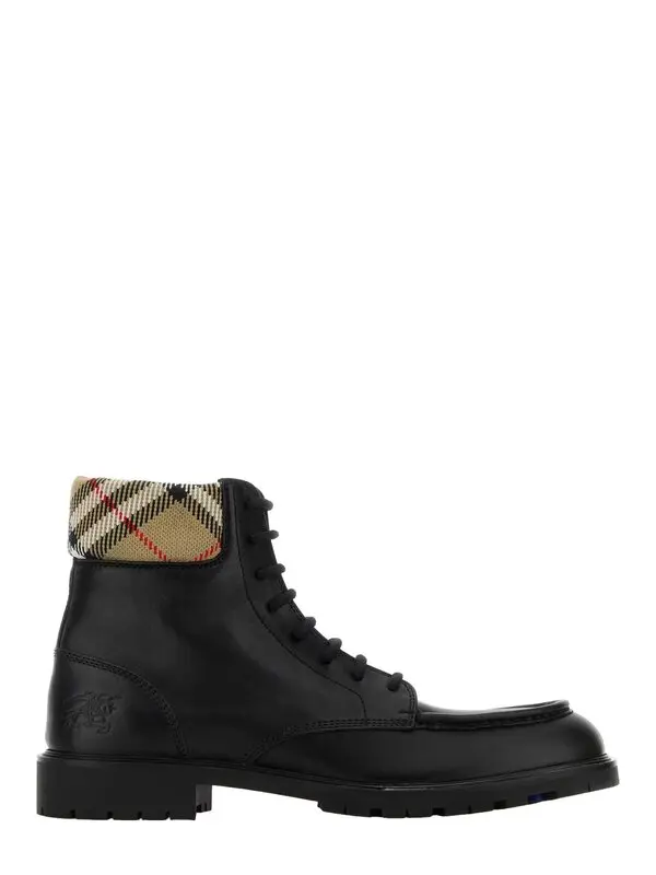 Burberry Leather Ankle Boots - Black