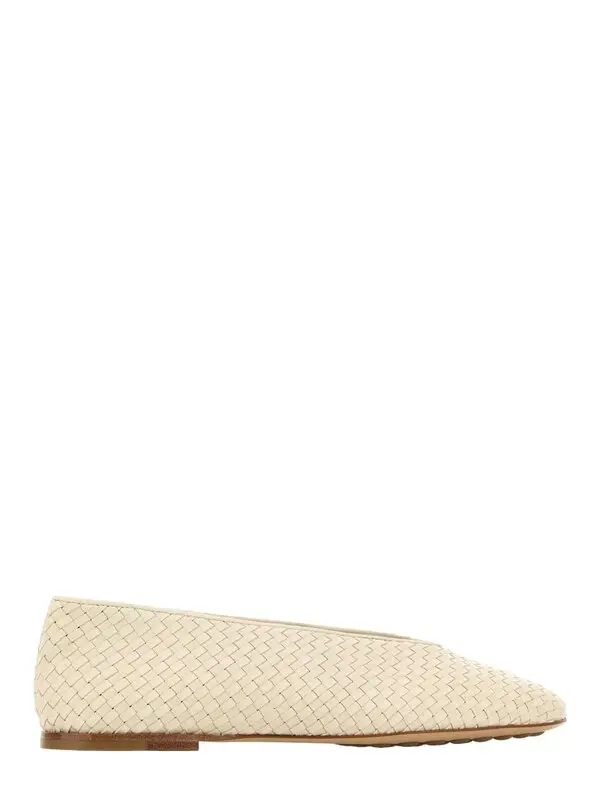 Bottega Veneta Ivory Leather Rosa Ballerinas - White