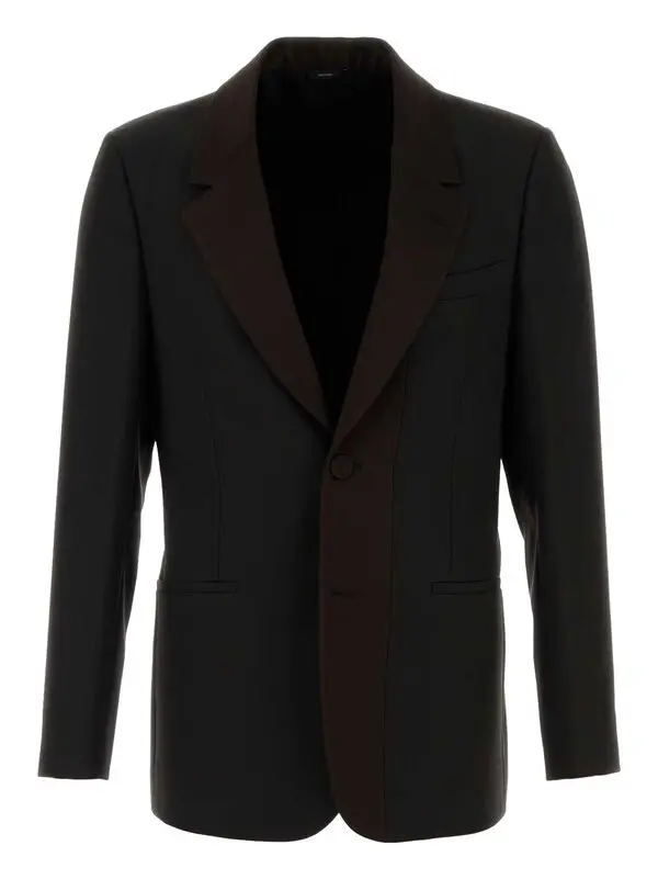 Fendi Dark Gabardine Blazer - Brown