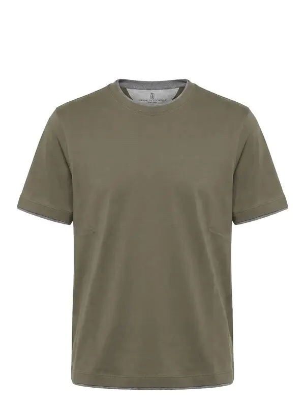 Brunello Cucinelli T-shirt With Faux-layering - Multicolor