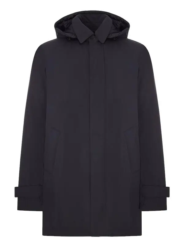Herno Technical Coat With Hood - Black