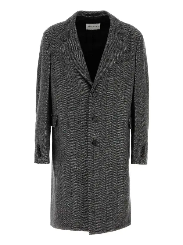 Givenchy Embroidered Wool Blend Coat - Multicolor