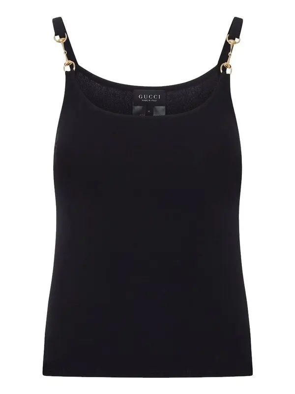 Gucci Crêpe Jersey Top With Hook - Black