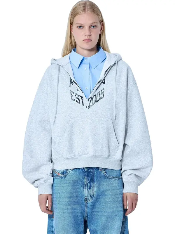 Alexander Wang Layered Hooded Sweatshirt - Gray