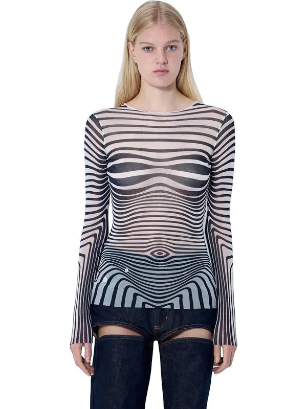 JEAN PAUL GAULTIER Re-edition The Body Morphing Top - Gray