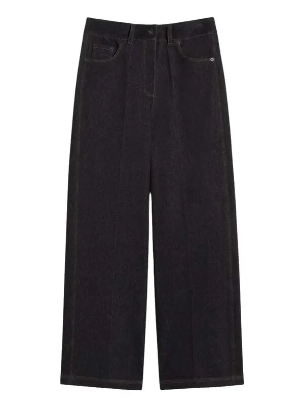Max Mara Denim-effect Jersey Trousers - Blue