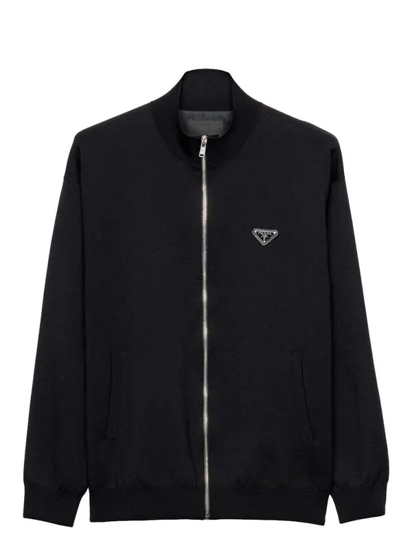 Prada Zip Up Sweater - Black