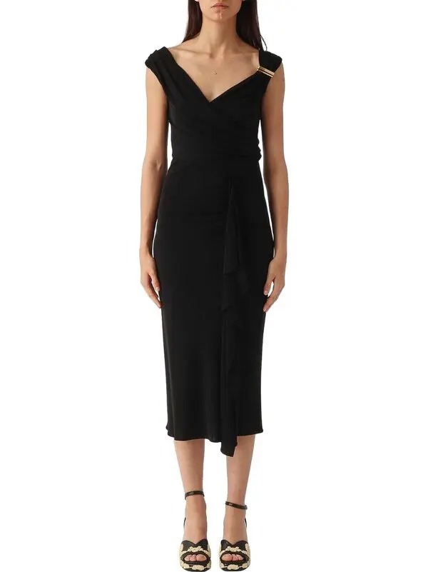 Max Mara Viscose Jersey Midi Dress - Black
