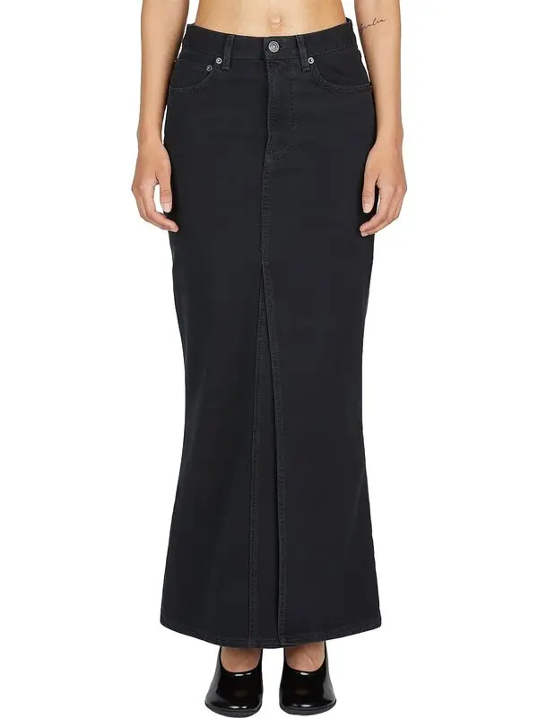 Balenciaga Denim Maxi Skirt - Black