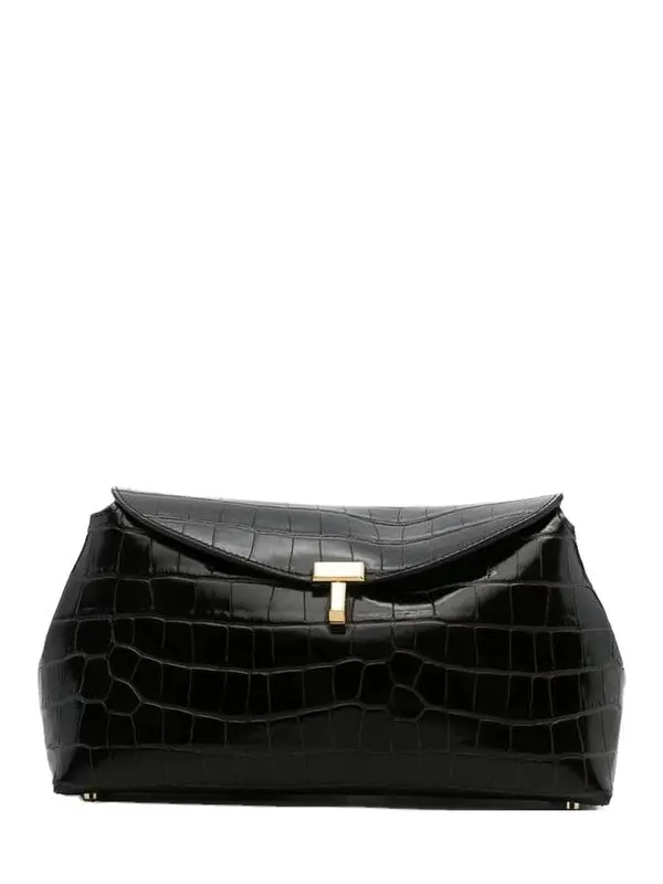 TOTEME Croc-effect Clutch Bag - Brown