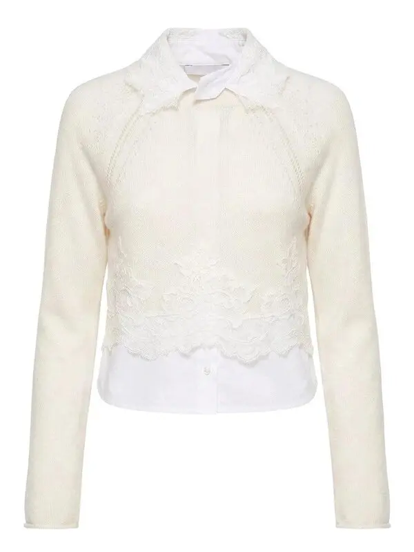 ERMANO SCERVINO Cashmere Round Neck Sweater - Multicolor
