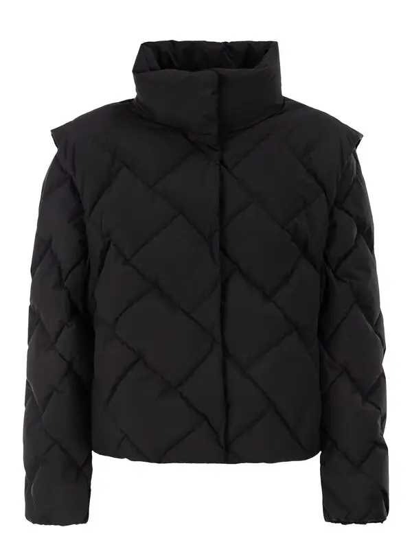 Herno Matt Nylon Convertible Down Jacket - Black