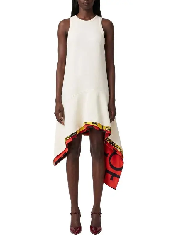 Loewe Asymmetrical Printed Mini Dress - White