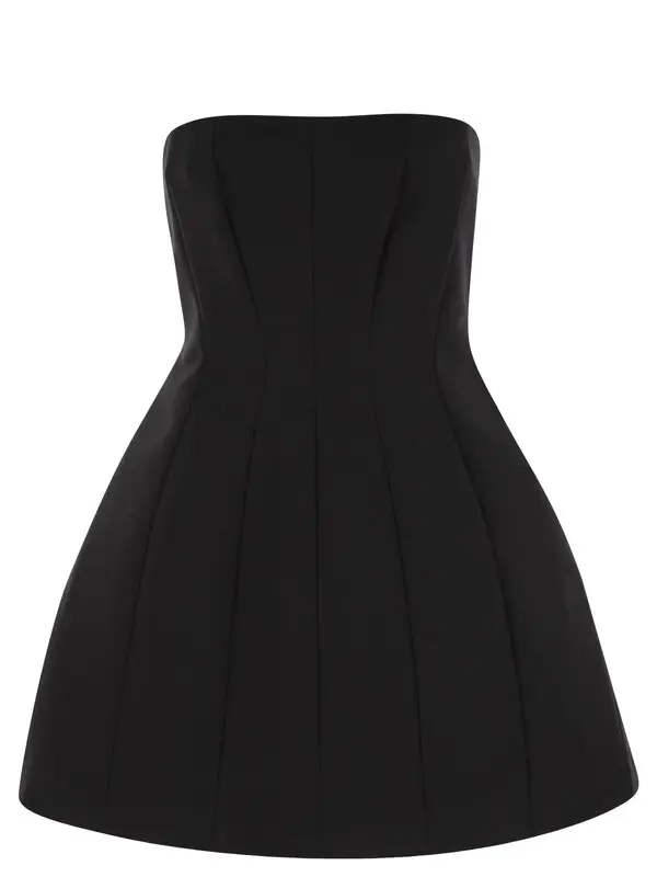 Max Mara Betel Sablé Bustier Dress - Black