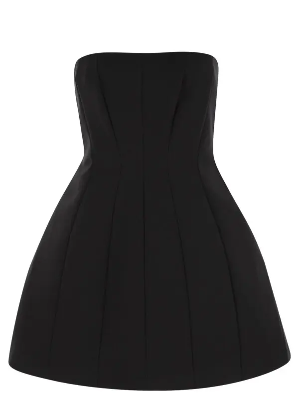 Max Mara Betel Sablé Bustier Dress - Black