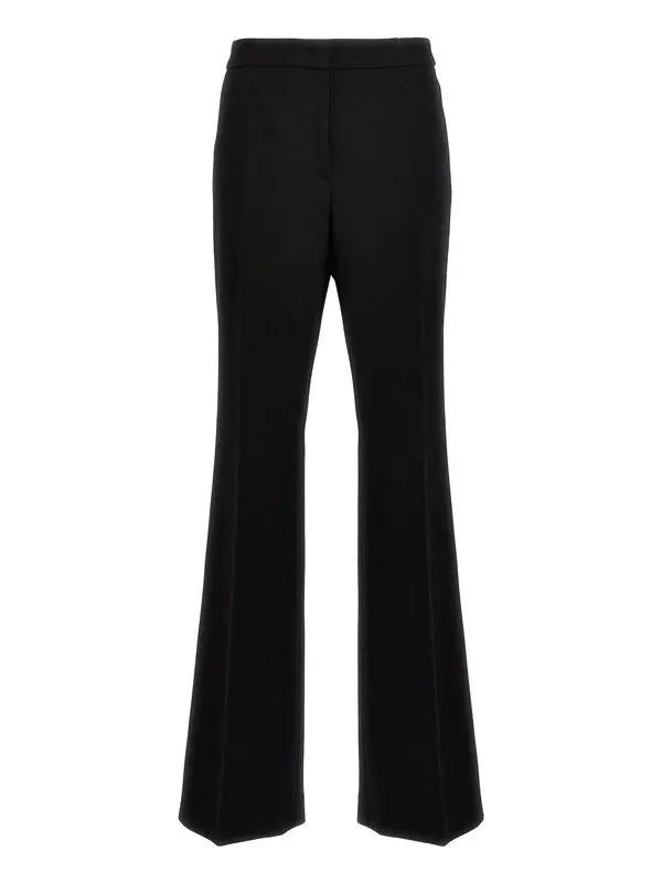 Moschino Crepe Wide Leg Pants - Black