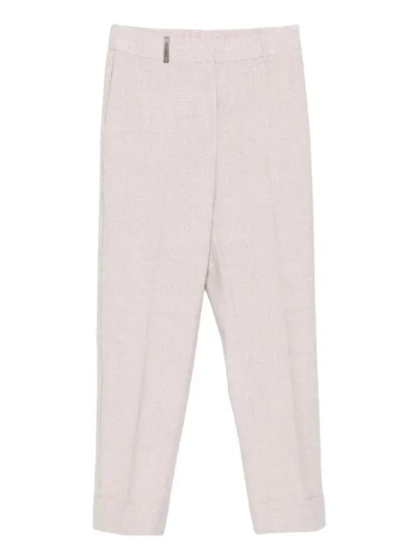 Peserico Wool Tailored Pants - Multicolor