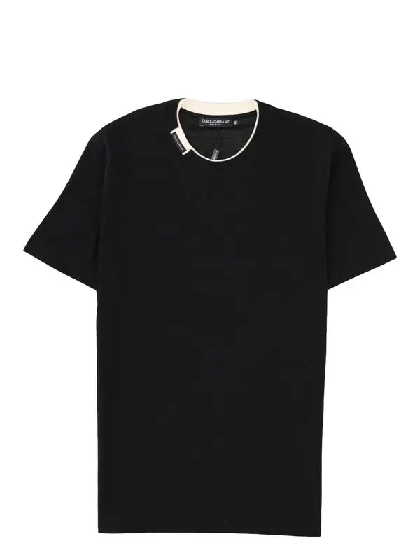 Dolce & Gabbana T-shirt In Jersey Di Cotone - Black