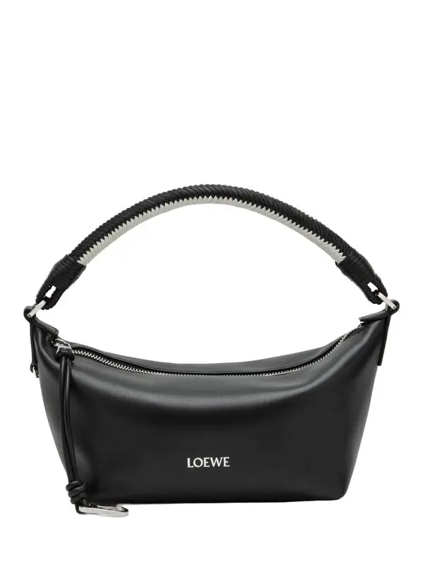 Loewe Cala Mini Bag In Soft Nappa Lambskin And White - Black