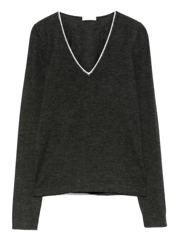 Brunello Cucinelli Cashmere V-neck Sweater - Multicolor