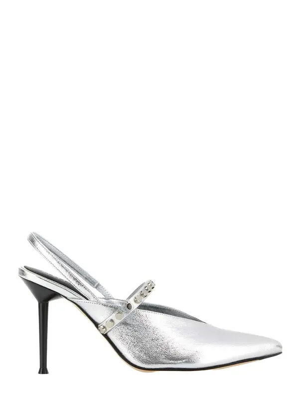 Alexander McQueen Leather Revel Pumps - Silver