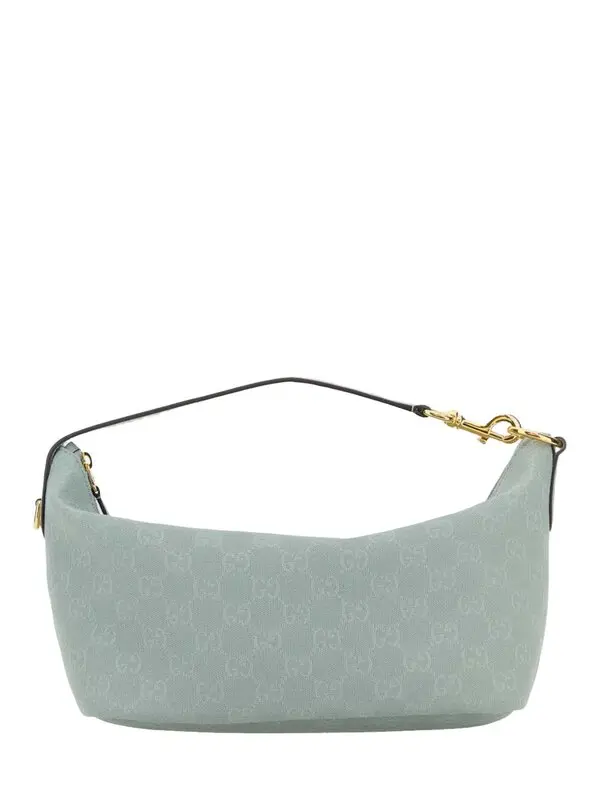 Gucci Vanity Handbag In Gg Monogram Jacquard Fabric With Zip Closure - Blue