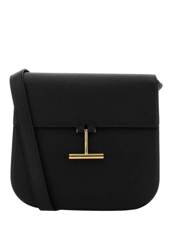 TOM FORD Leather Crossbody Bag - Black