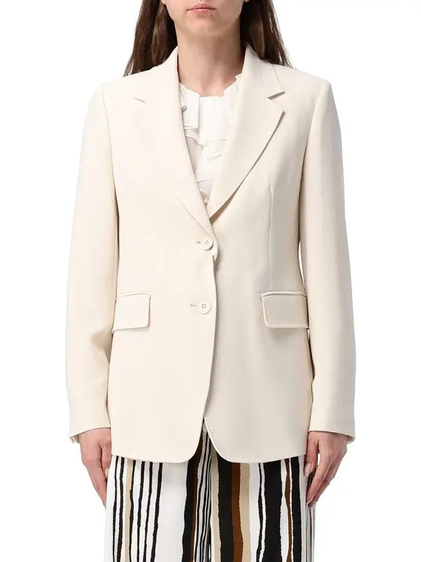 Max Mara Crepe Single-breasted Blazer - Cream