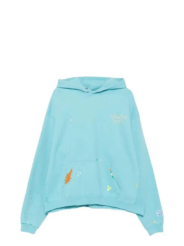 GALLERY DEPT. Paint-splatter Logo Hoodie - Blue