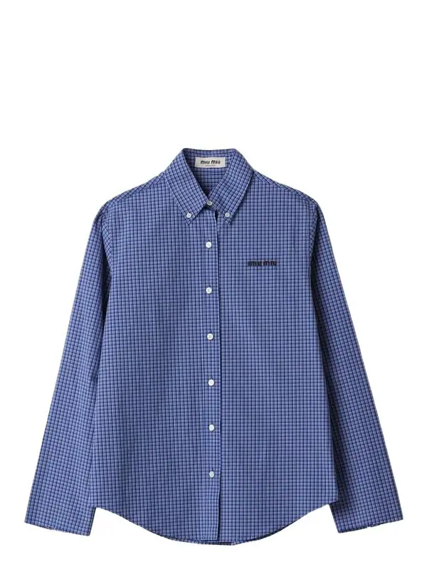 Miu Miu Checked Cotton Shirt - Multicolor