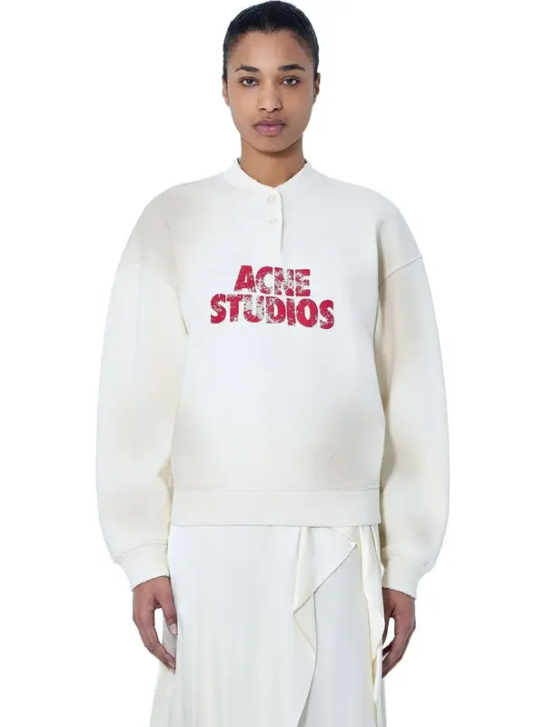Acne Studios Logo Embroidered Sweatshirt - Multicolor