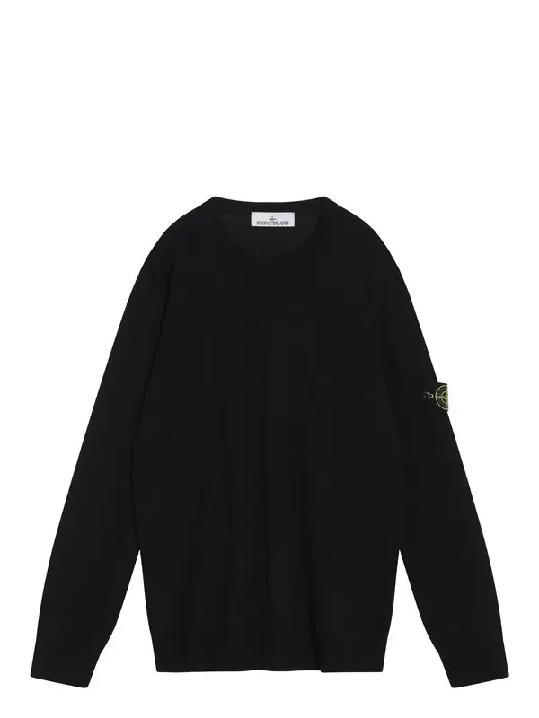 Stone Island Virgin Wool Crew-neck Sweater - Blue
