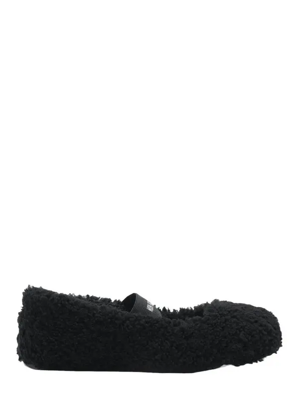 Moon Boot Shearling Ballet Flats - Black