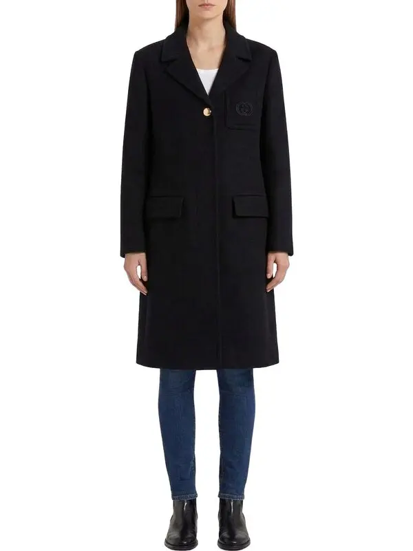 Gucci Wool Overcoat - Black
