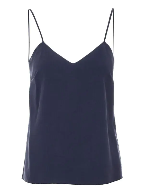 Max Mara Silk Blend V-neck Camisole - Blue
