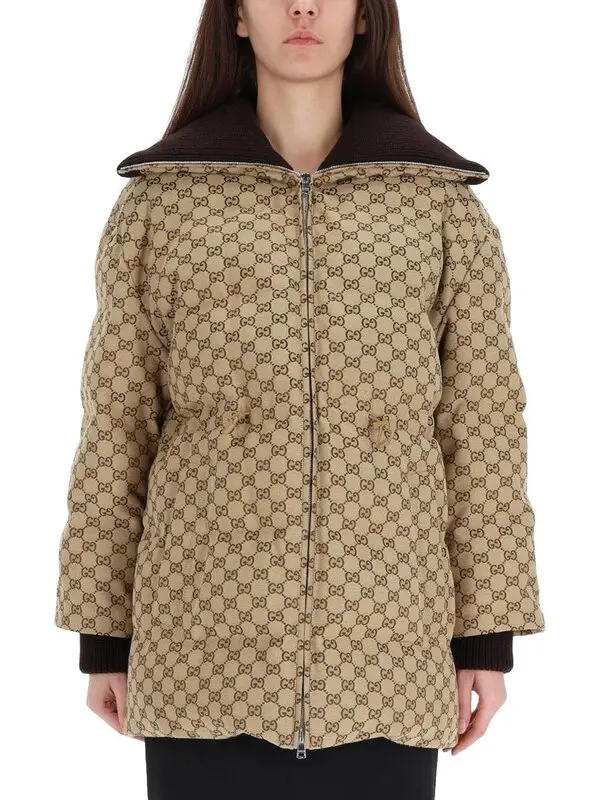 Gucci Quilted Down Jacket - Cream