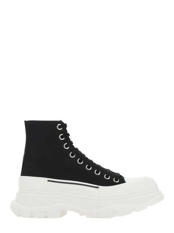 Alexander McQueen Canvas Tread Slick Sneakers - Black